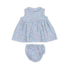 Flowers And Berries Peter Pan Button Front Dress W/ Ric Rac Trim ...